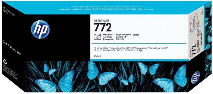 CN633A - HP inkoustová náplň No.772 - fotografická černá, originál (300ml)