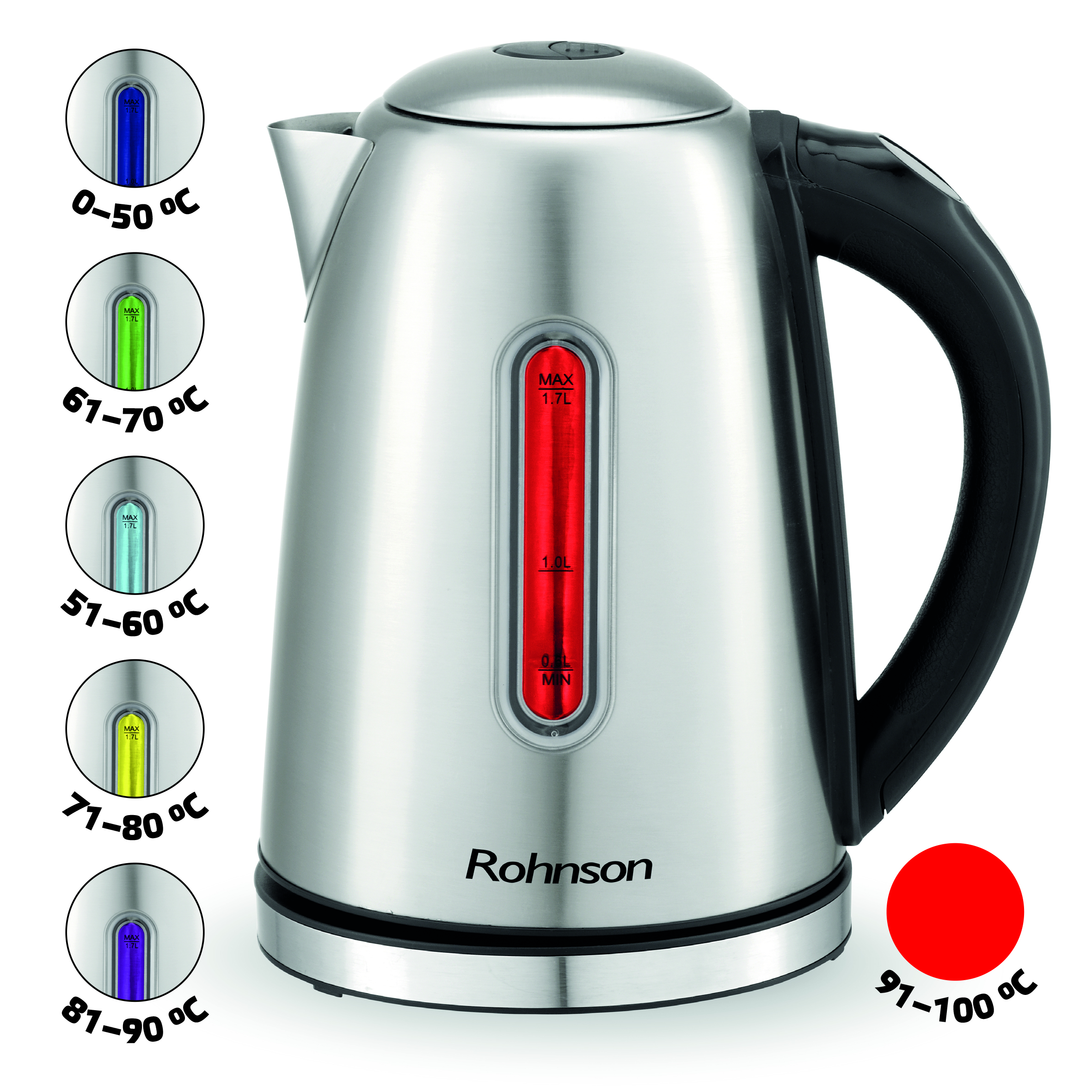 Rohnson R 7560 Rychlovarná konvice s regulací teploty